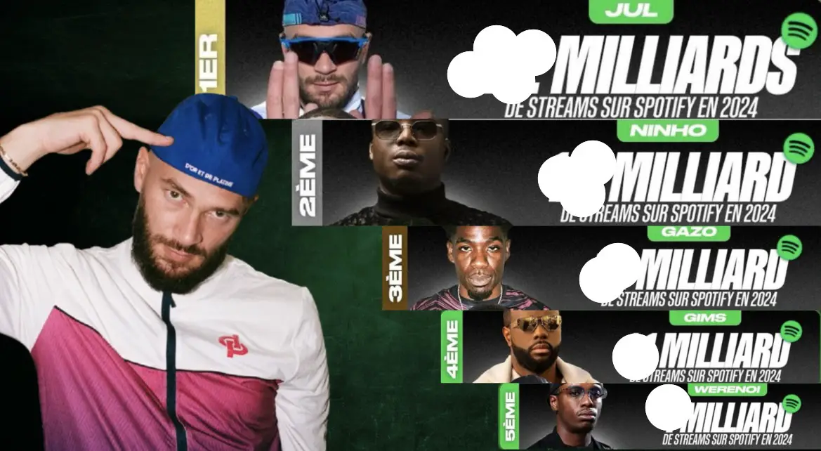 5 rappeurs français ont dépassé le milliard de streams en 2024